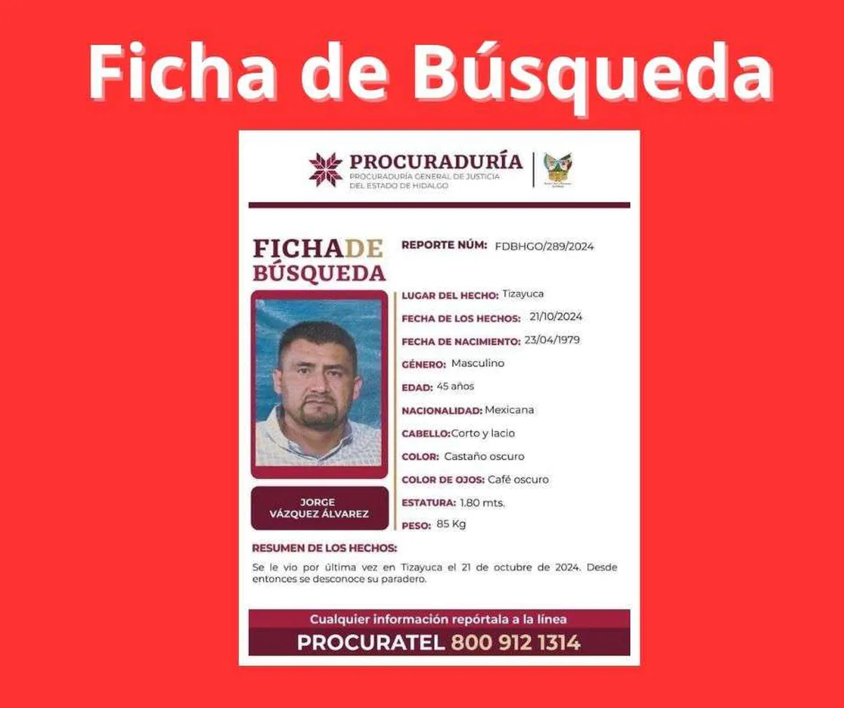 Emiten fecha de búsqueda para localizar a Jorge Vázquez Álvarez ...